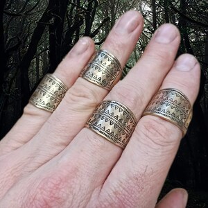 Embossed Bronze Replica Viking Ring - Etsy