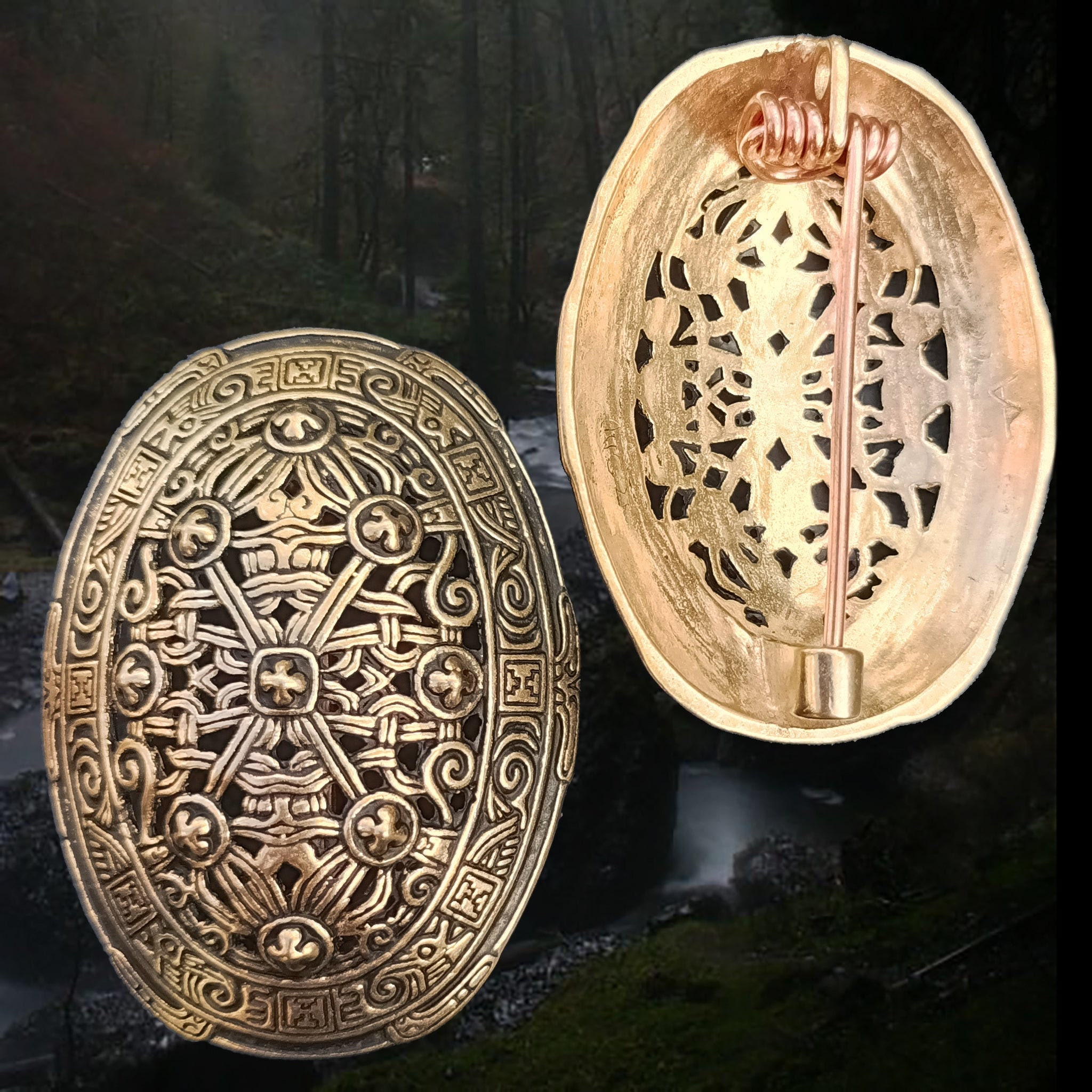 Bronze Borre Style Openwork Viking Tortoise Brooches - Etsy