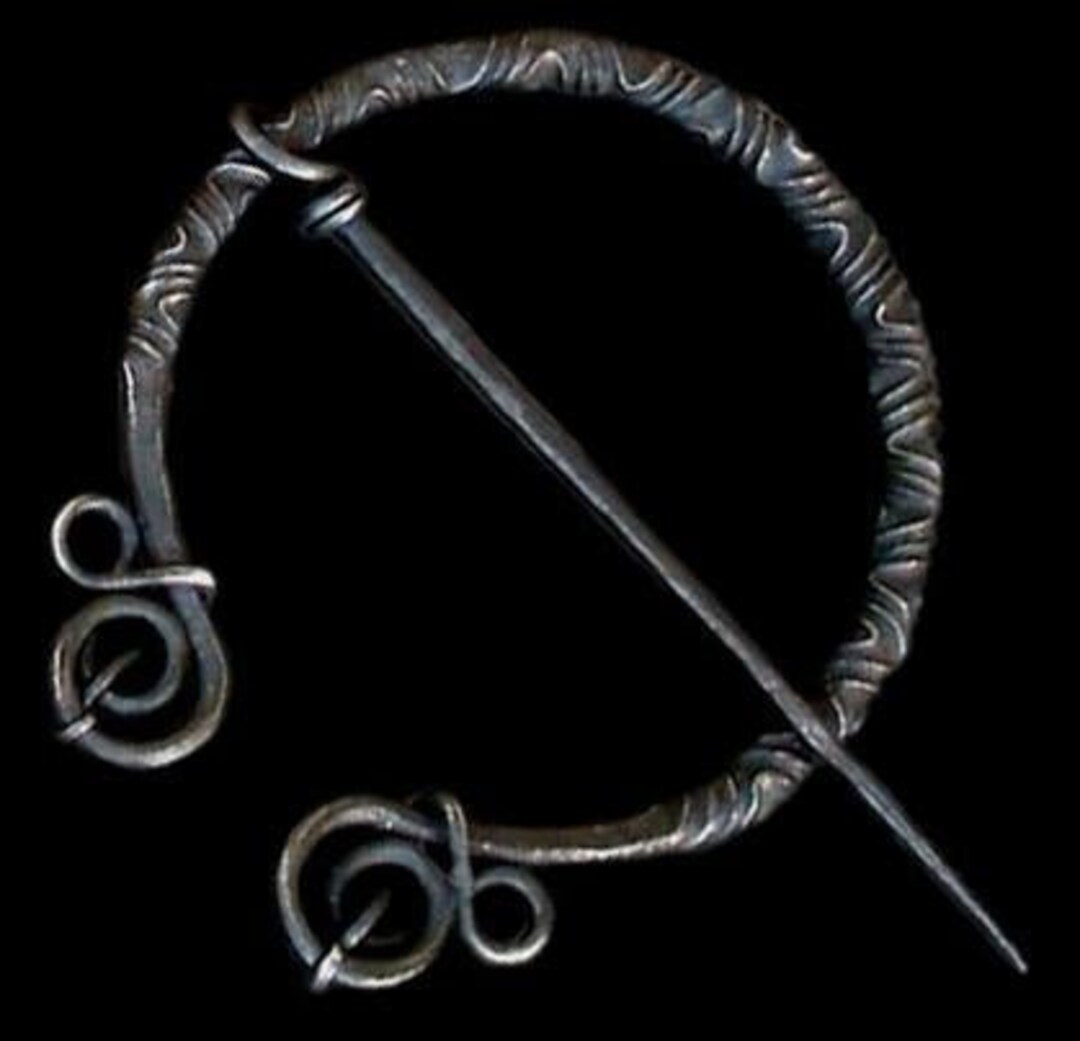 Large Decorated Iron Cloak Pin From Birka - Etsy