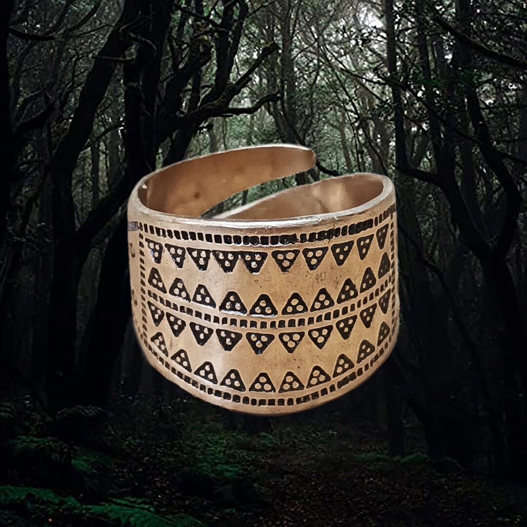 Embossed Bronze Replica Viking Ring - Etsy