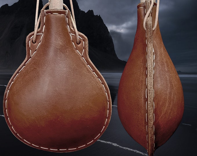 Leather Medieval Costrel / Gourd / Waterbottle - Etsy