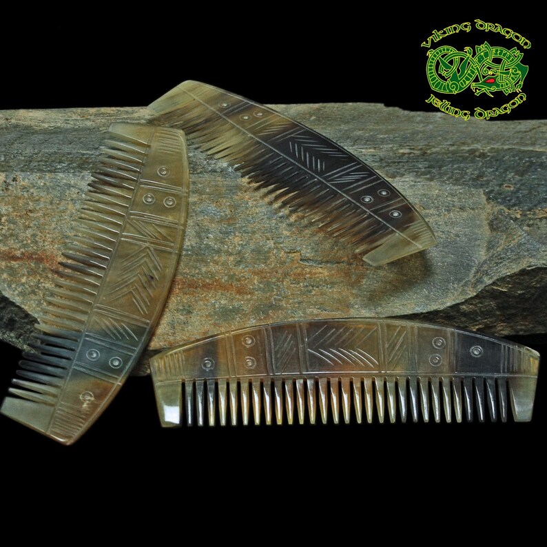 Decorated Horn Viking Comb - Etsy