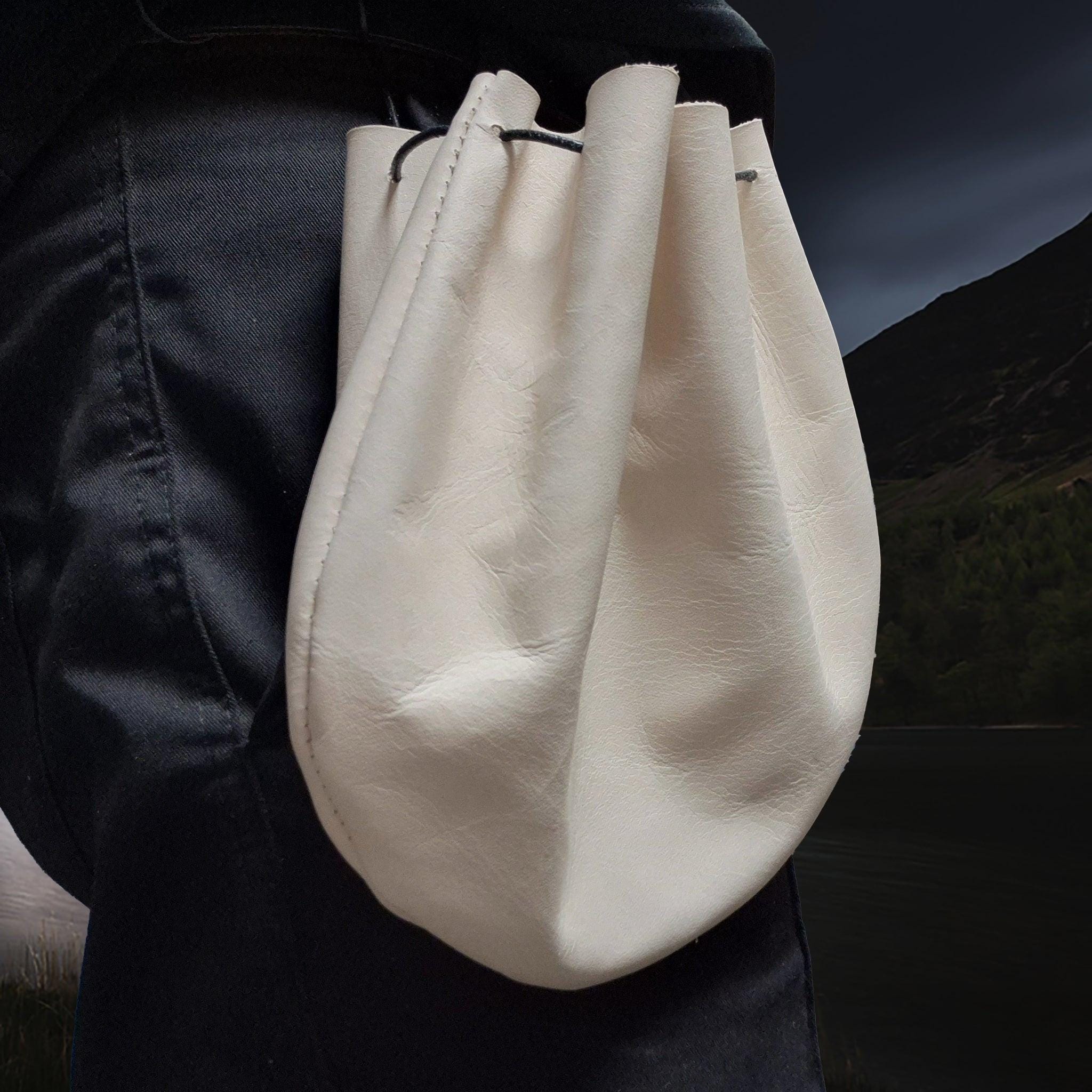 Large Leather Draw String Pouch - Etsy