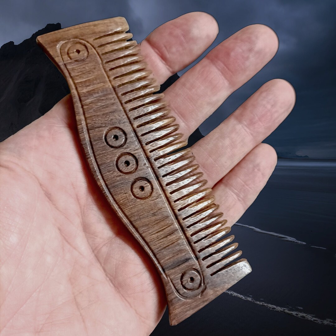 Handcrafted Wooden Viking Comb With Intricate Norse Designs ...