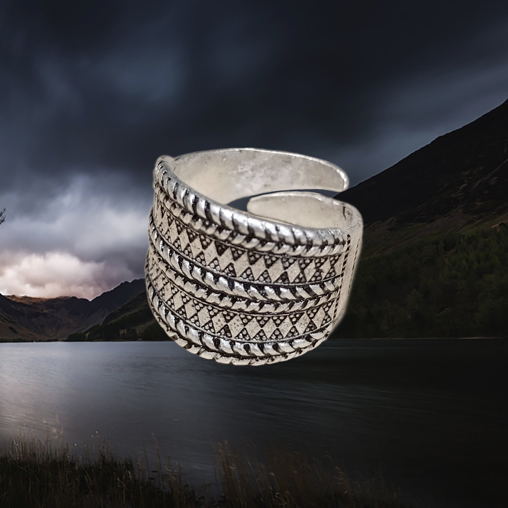 Decorated Silver Replica Viking Ring - Etsy