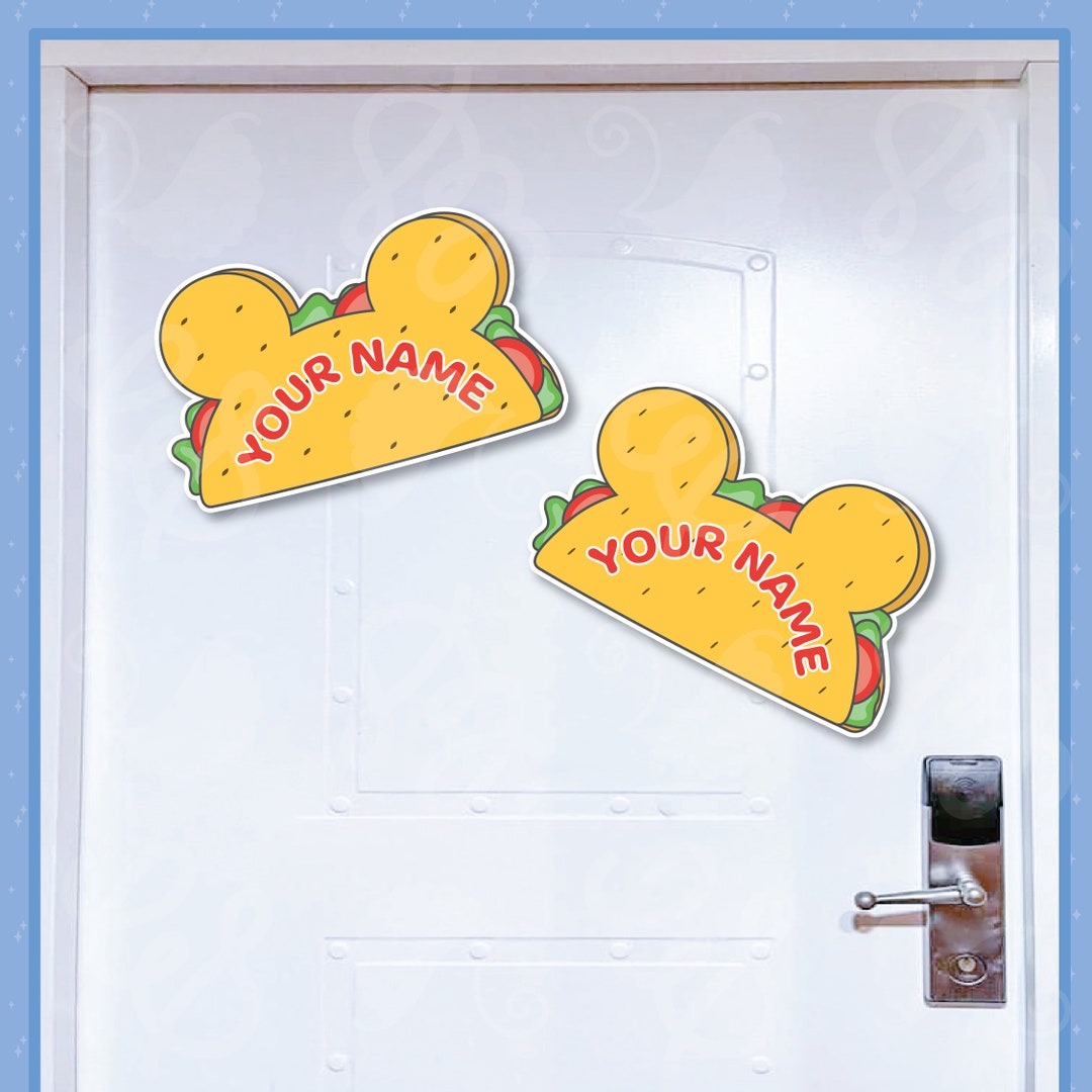 Mickey Shaped Taco Disney Cruise Magnets, Let's Fiesta, Add Your Name ...