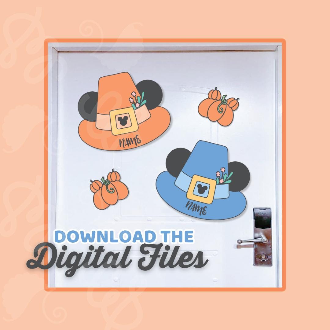 Thanksgiving Fall Pilgrim Mickey Hats Mickey Pumpkins, Customizable ...