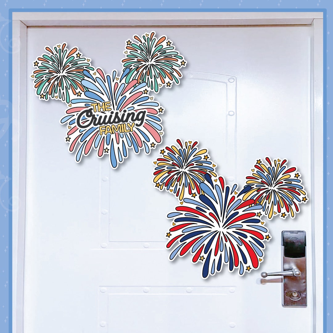 Disney Cruise Mickey Shaped Firework Magnets in Pastels or Nautical ...