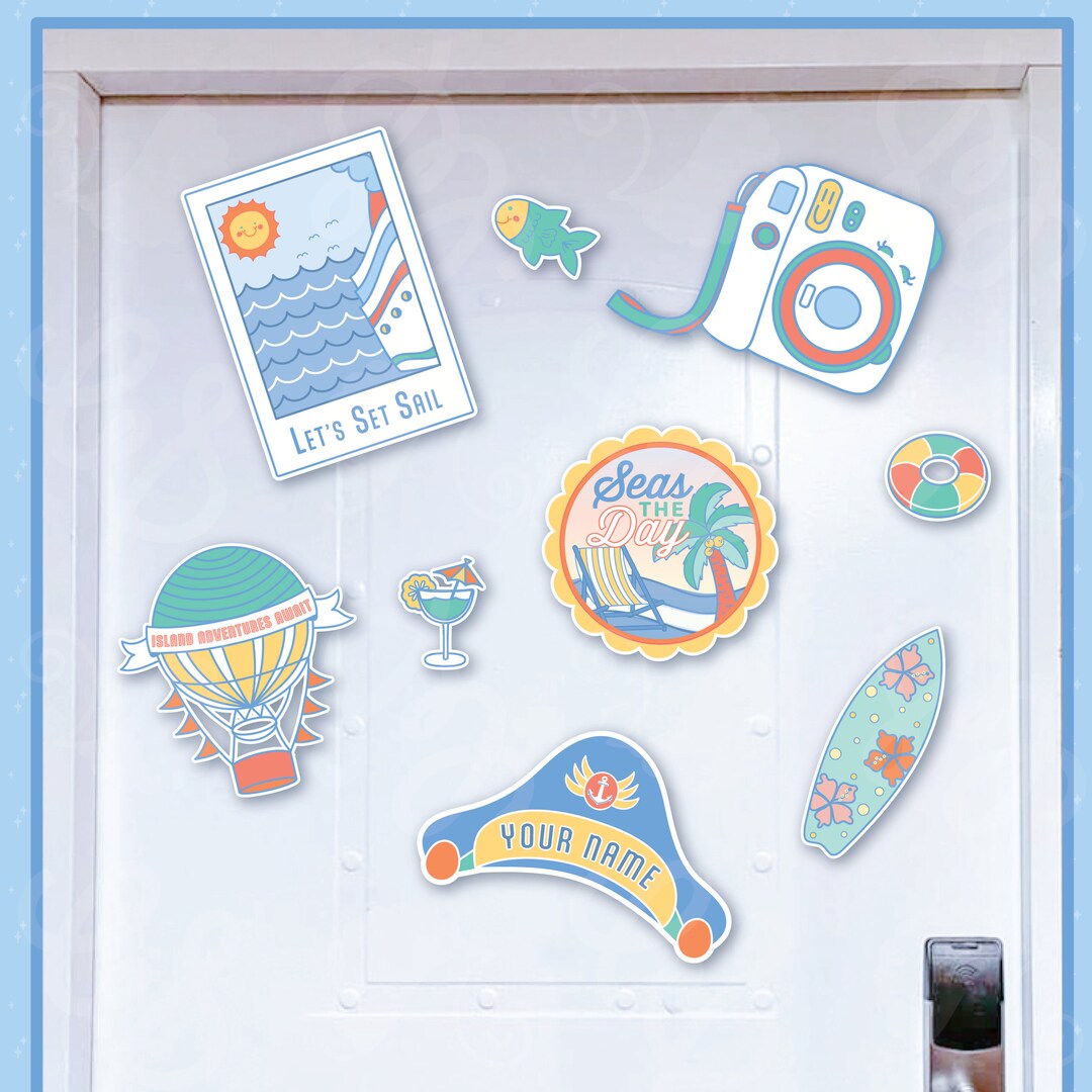 Island Cruise Magnet Pack, Disney Cruise or Royal Caribbean, Beach ...