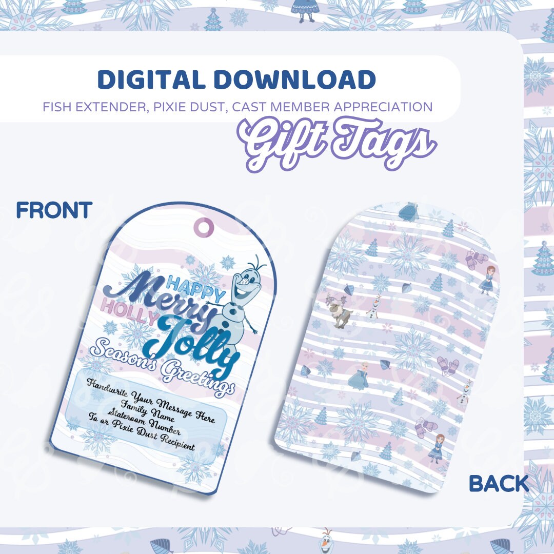 Frozen Winter Gift Tags Theme for Fish Extender Pixie - Etsy