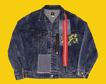Reworked Denim Jacket - Etsy