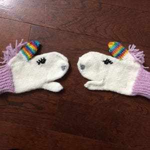 Knitting Pattern for Unicorn Mittens - Etsy