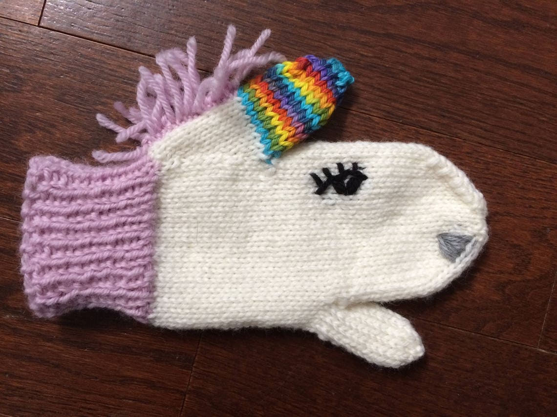 Knitting Pattern for Unicorn Mittens - Etsy Canada