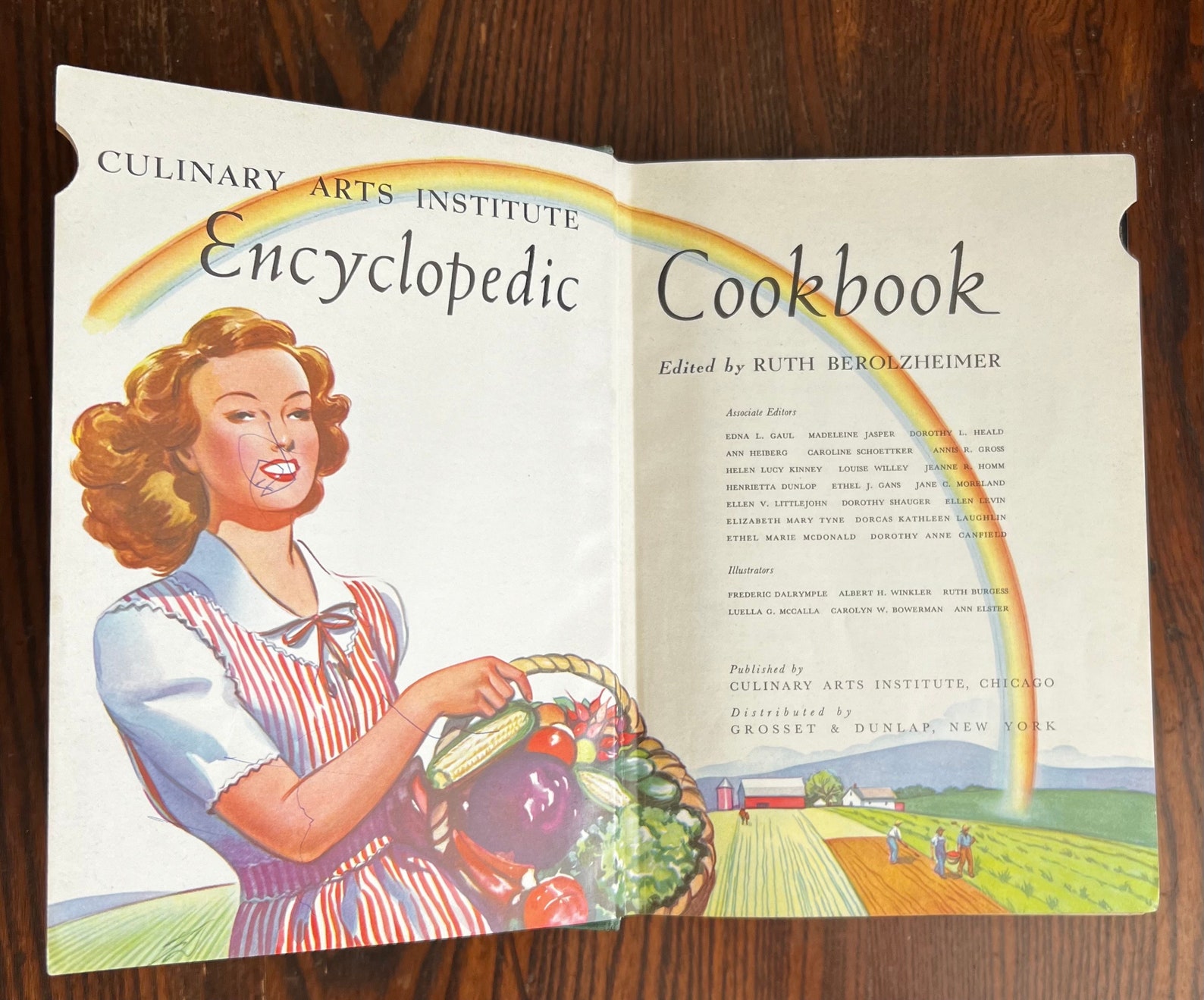 Vintage 1950 Culinary Arts Institute Encyclopedic Cookbook, Gift for ...