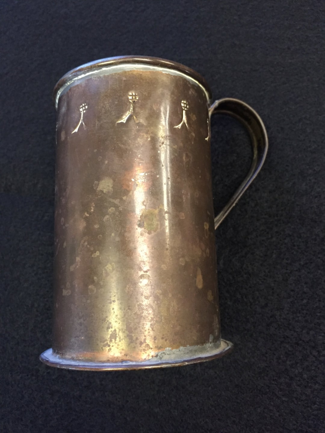 ANTIQUE BEER MUG, Tankard, Stein, Metal, Tin?, Rustic, 1800s ...