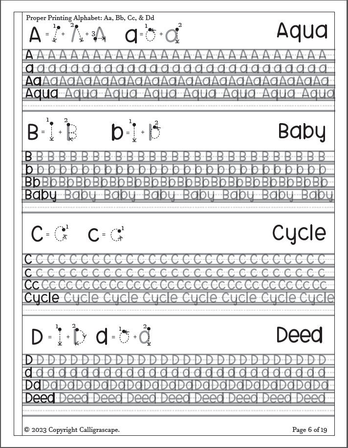 Master Proper Handwriting Practice Sheets: Improve Clarity - Etsy