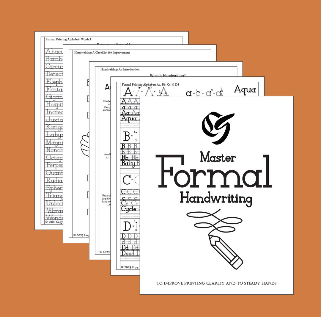 Master Formal Handwriting Practice Sheets: Improve Clarity, and Hand ...