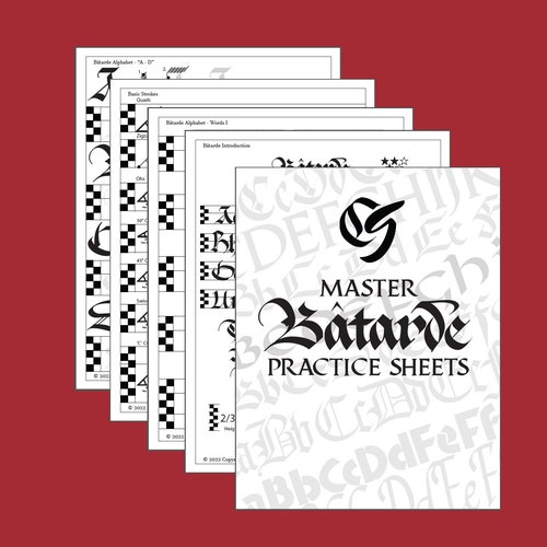 Master Blackletter Calligraphy Practice Sheets 8 Scripts - Etsy Canada
