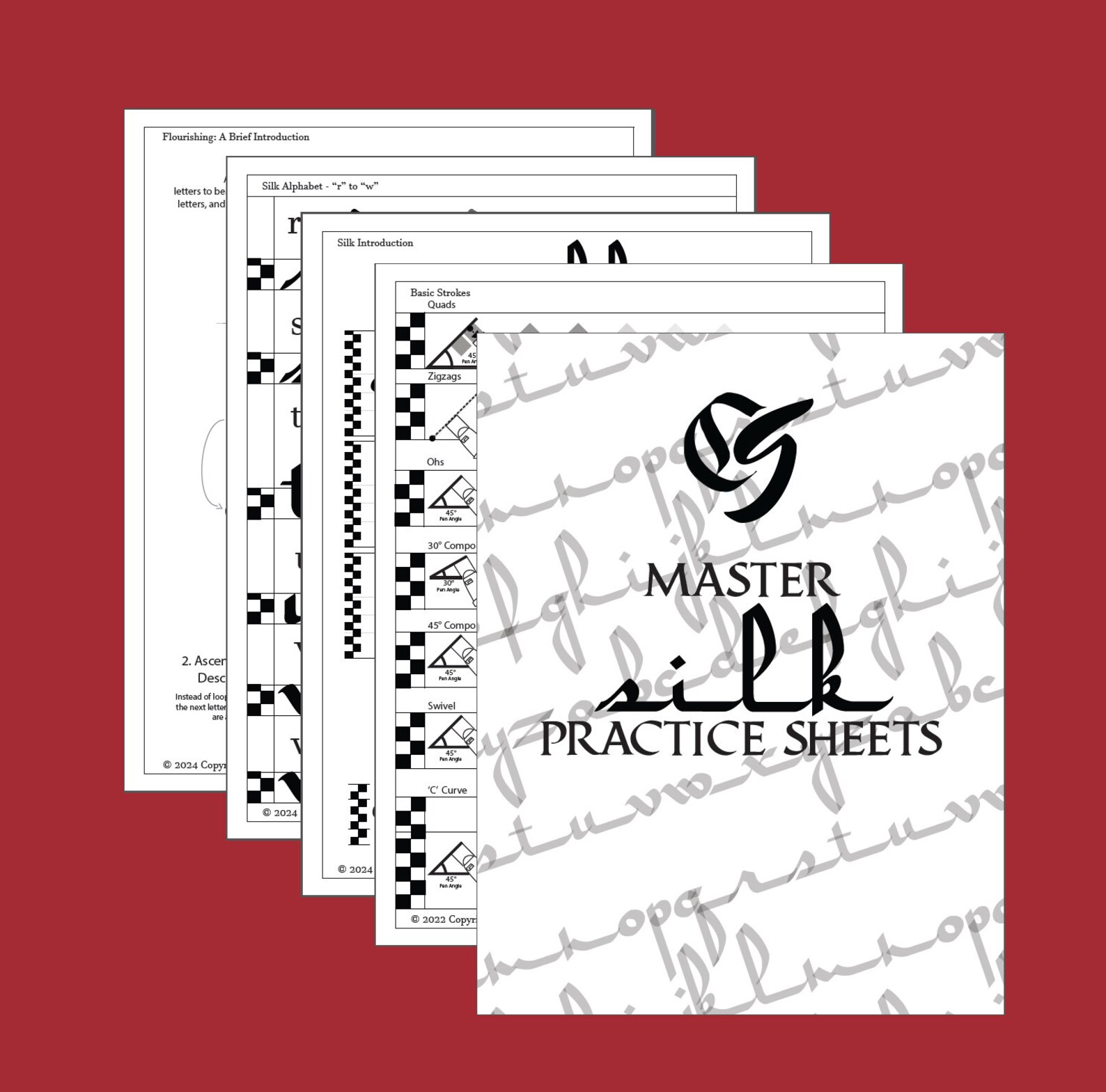 Master Silk Calligraphy Practice Sheets - Blackletter / Broad Edge - Etsy