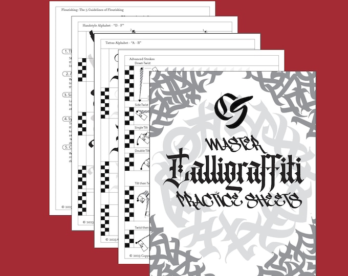 Master Fraktur Calligraphy Practice Sheets - Blackletter / Broad Edge ...