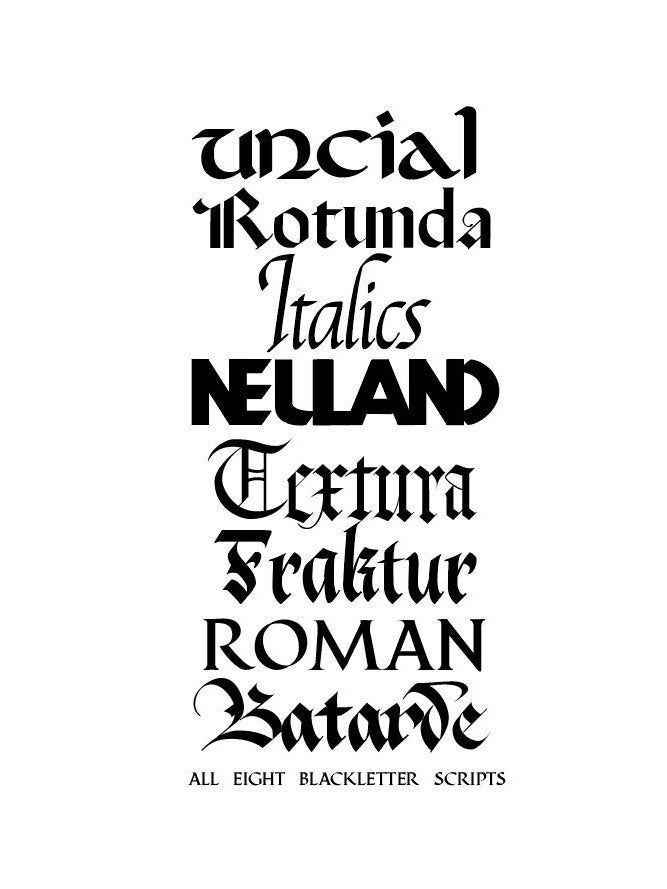 Master Blackletter Calligraphy Practice Sheets 8 Scripts - Etsy Canada