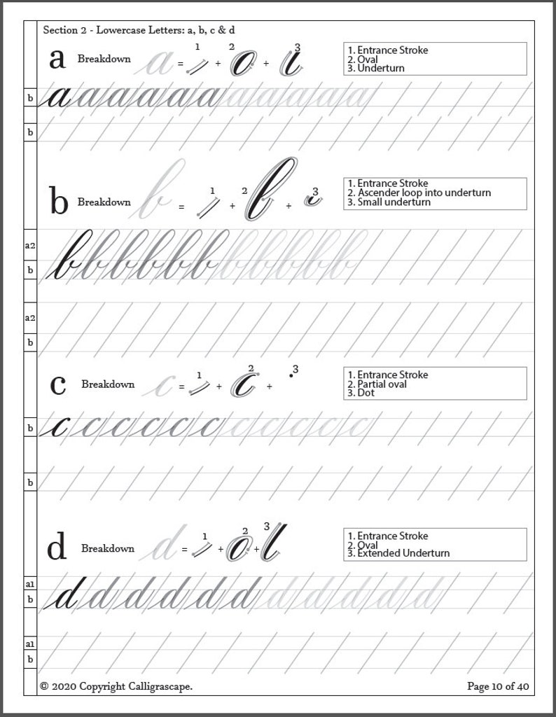 Master Class Copperplate Practice Sheets: From Basic Strokes to ...