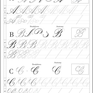 Master Class Copperplate Practice Sheets: From Basic Strokes to ...
