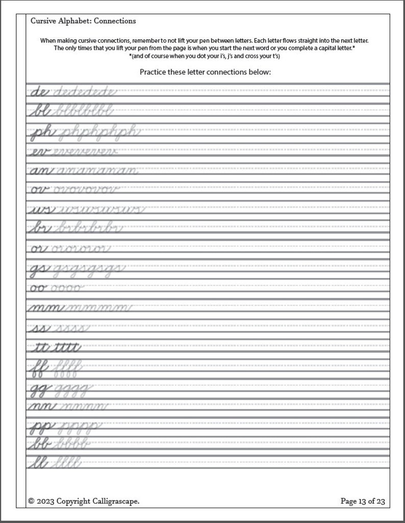 Master Cursive Handwriting Practice Sheets: Improve Clarity, and Hand ...
