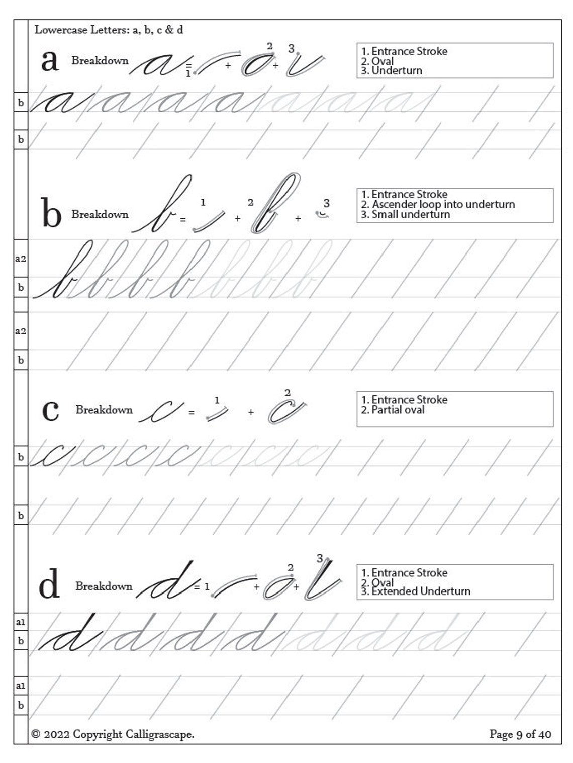 Master Class Spencerian Practice Sheets: From Basic Strokes to Complete ...