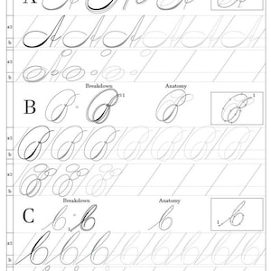 Master Class Spencerian Practice Sheets: From Basic Strokes to Complete ...