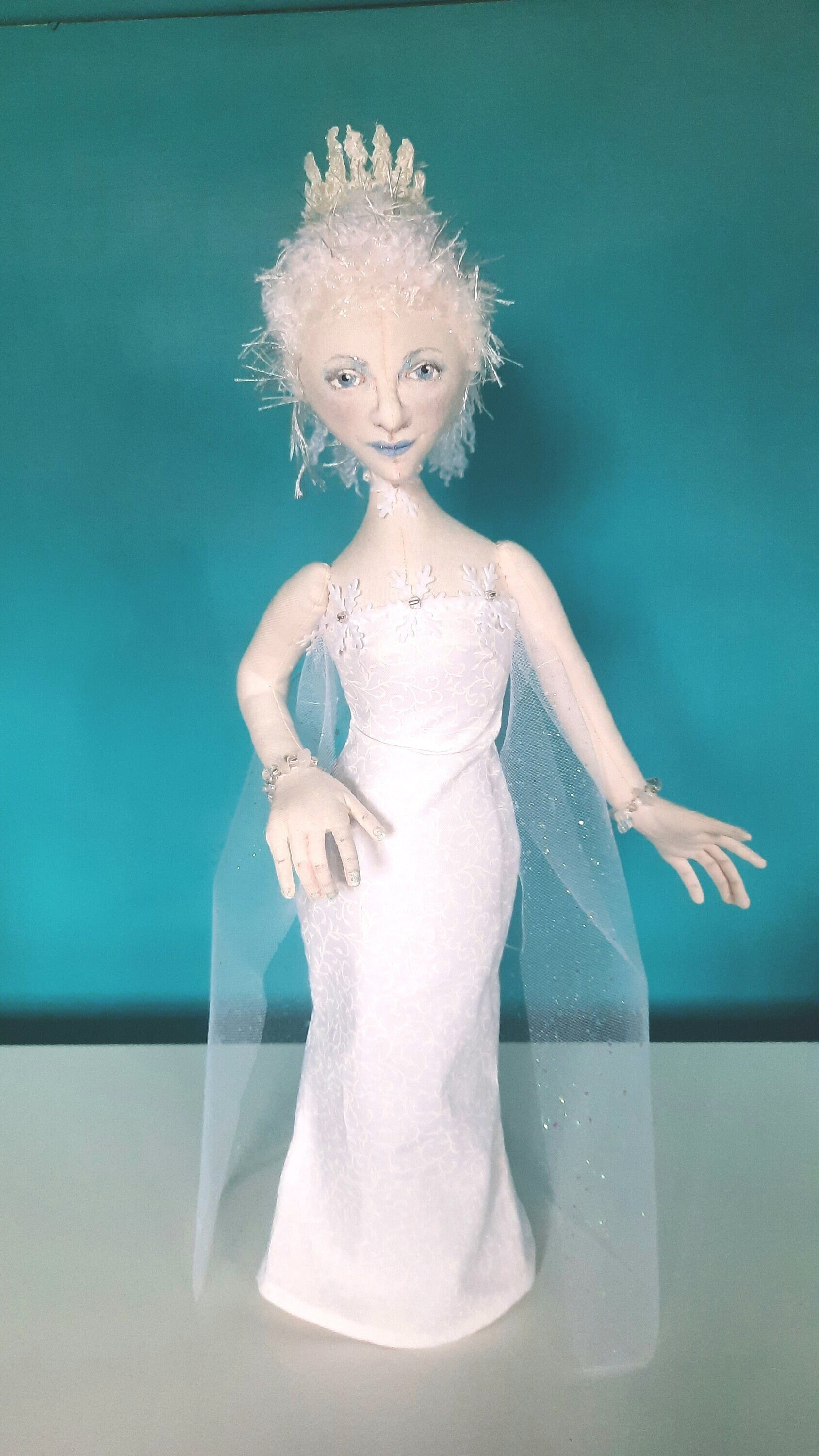 Cloth Doll, Soft Sculpture the Ice Queen - Etsy