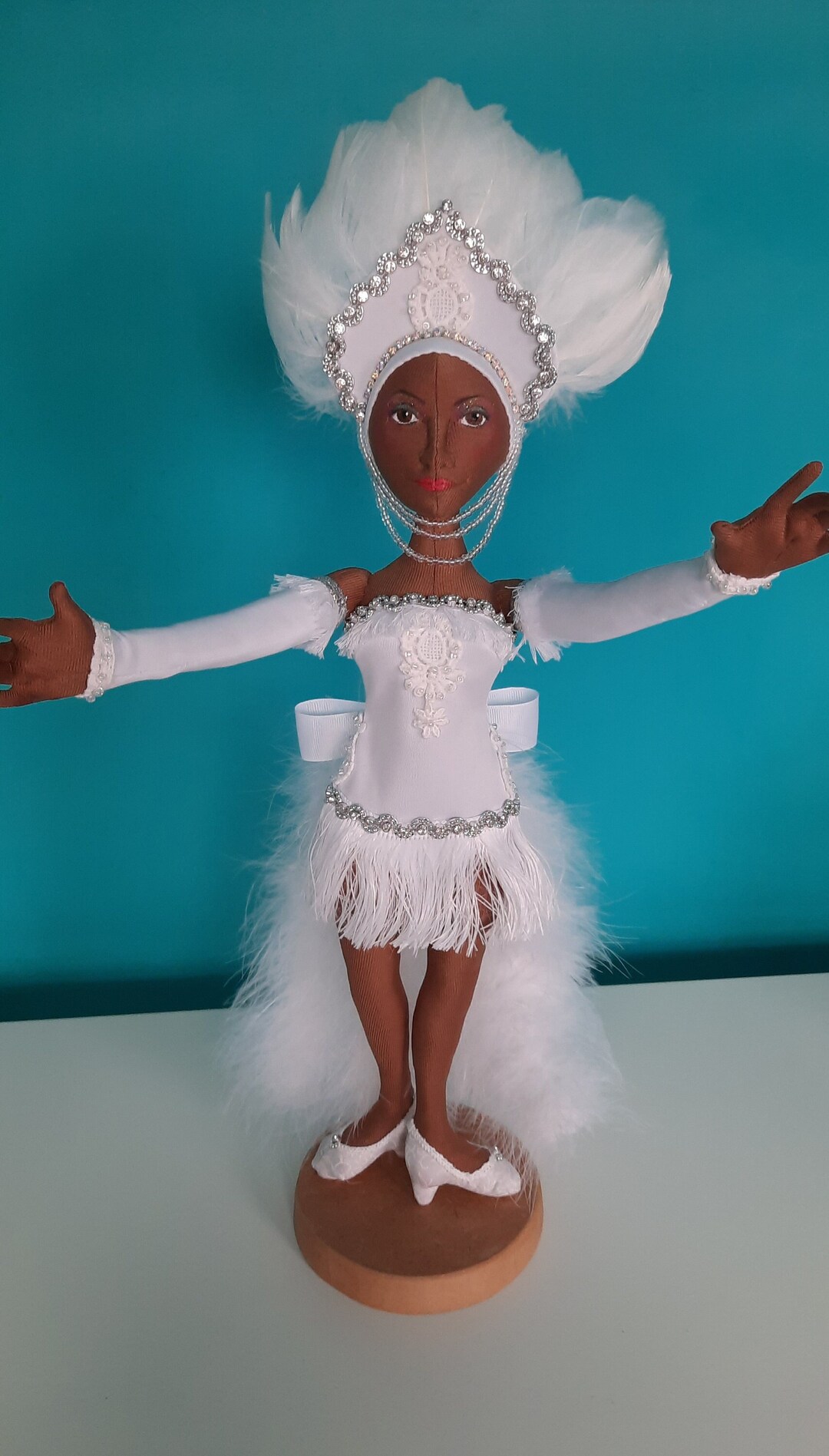 Cloth Doll, Soft Sculpture Dolores the Showgirl - Etsy