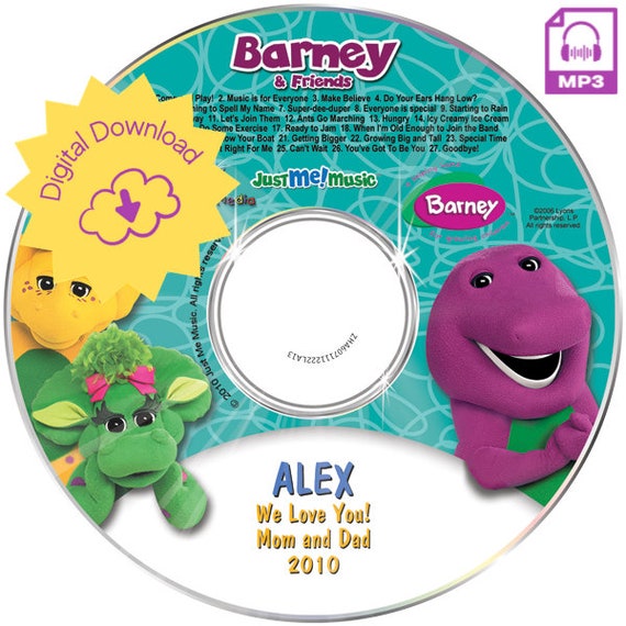 Barney & Friends Personalized Kids Digital Album Download - Etsy