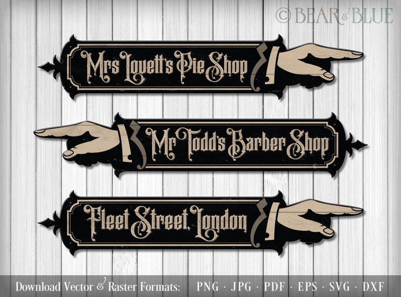Sweeney Todd Clipart & Cut Files for Your DIY Signs | Etsy