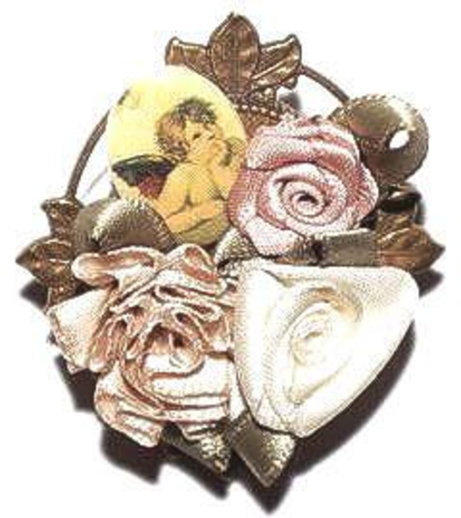 Vintage Victorian-style Satin Ribbon Brooch - Etsy