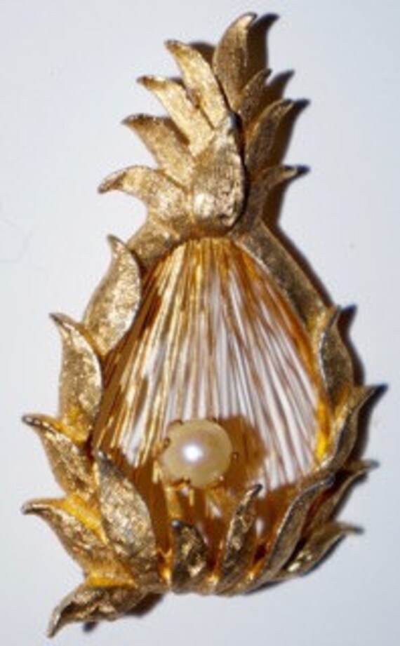 Vintage pineapple brooch - Gem
