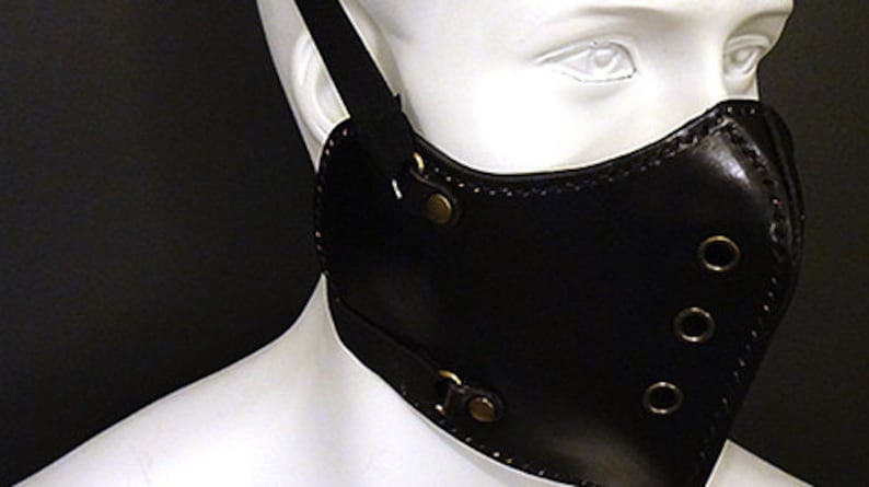 Motorcycle Mask EPSYLON Black/motorcycle Mask/ Leather Mask/cafe Racer ...