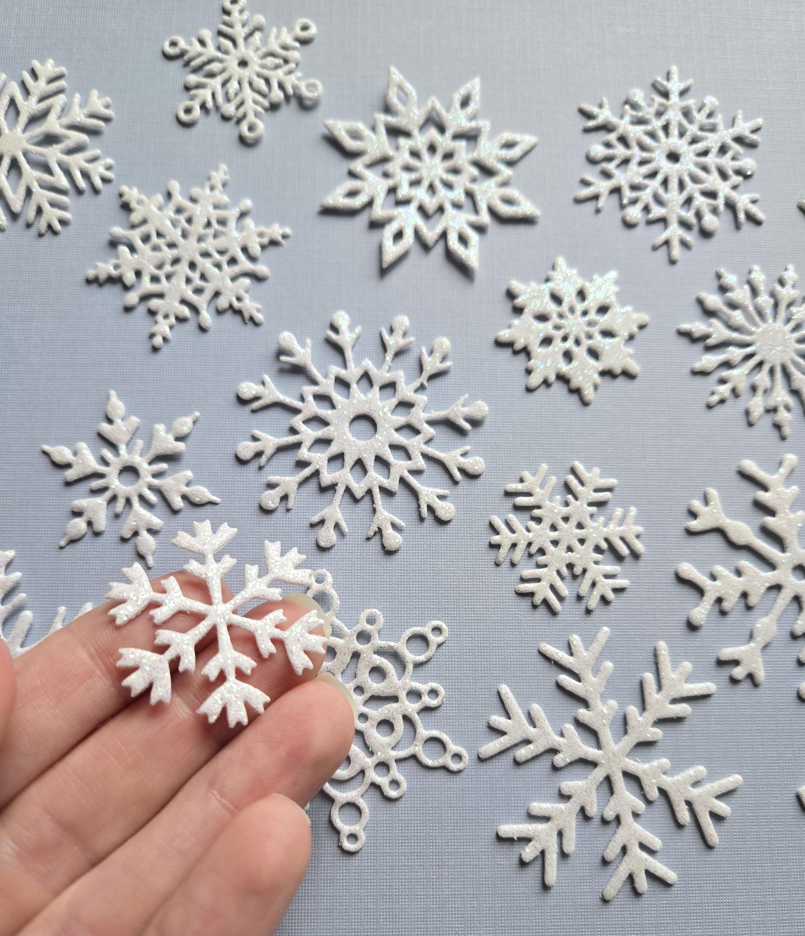 19 Glitter Foam Snowflake Die Cuts: Winter Craft Embellishments - Etsy