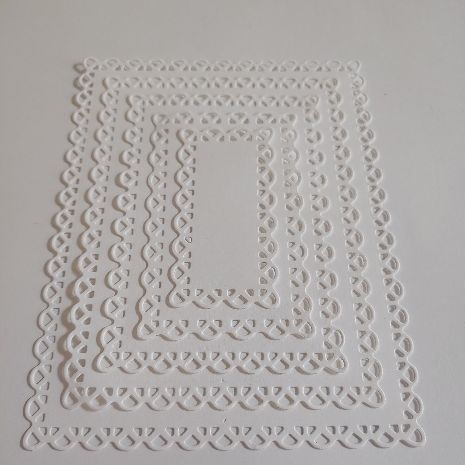 Lace Edge Cardstock Frames: Nesting Die Cut Rectangles, Scrapbooking (5 Piece) - Etsy