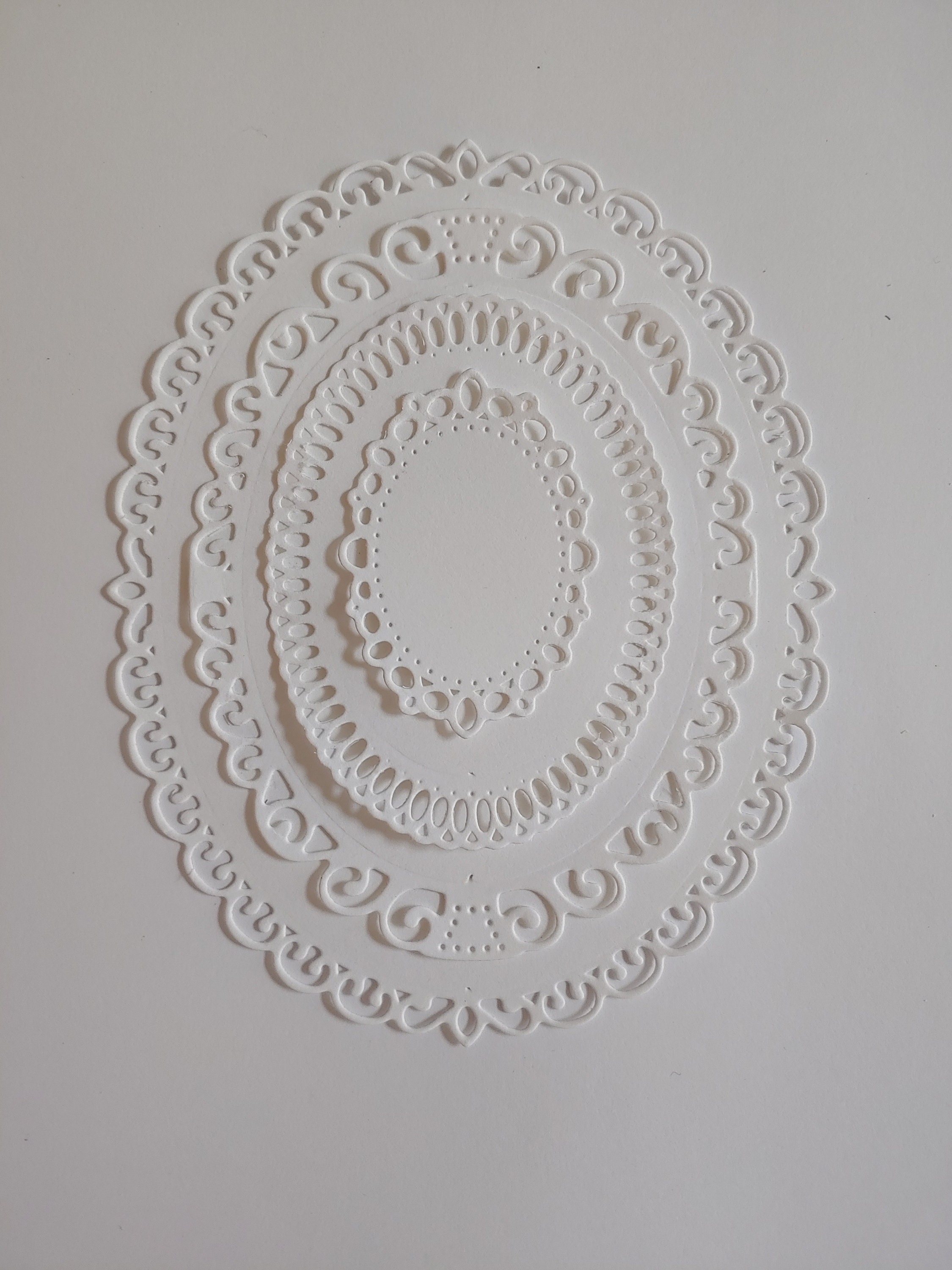 Lace Edge Oval Cardstock Frames: Scrapbooking Die Cuts - Etsy
