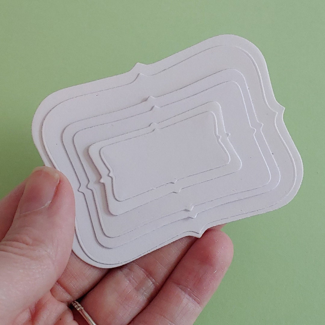 Cardstock Text Box Die Cuts: Scrapbooking & Card Making, 12 Piece Set ...