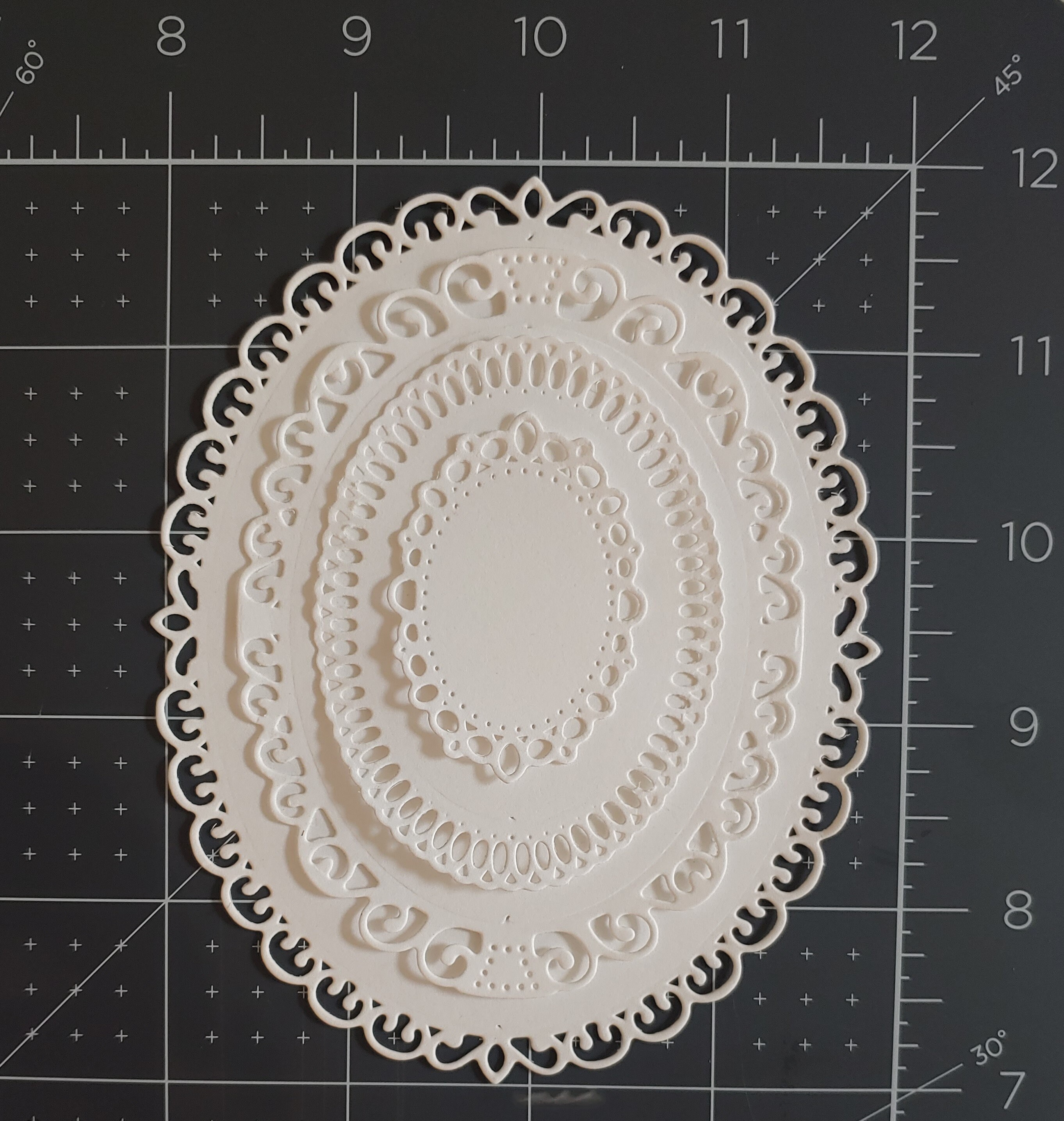 Lace Edge Oval Cardstock Frames: Scrapbooking Die Cuts - Etsy
