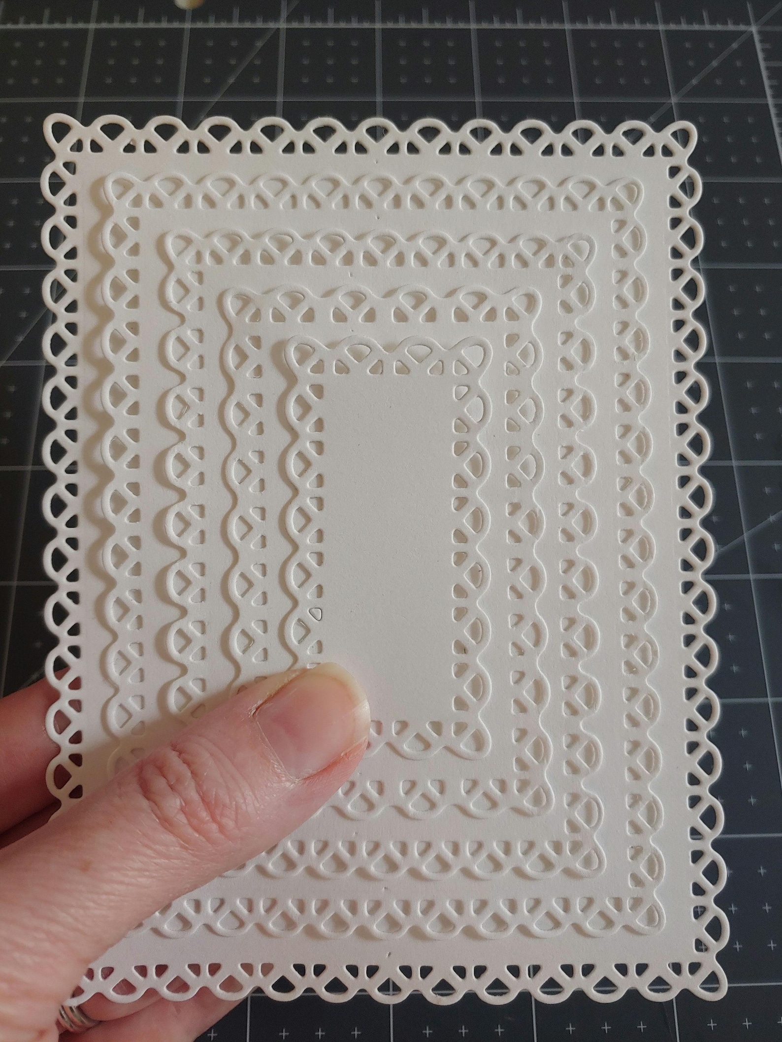 Lace Edge Cardstock Frames: Nesting Die Cut Rectangles, Scrapbooking (5 Piece) - Etsy