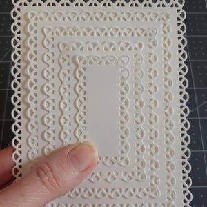 Lace Edge Cardstock Frames: Nesting Die Cut Rectangles, Scrapbooking (5 Piece) - Etsy
