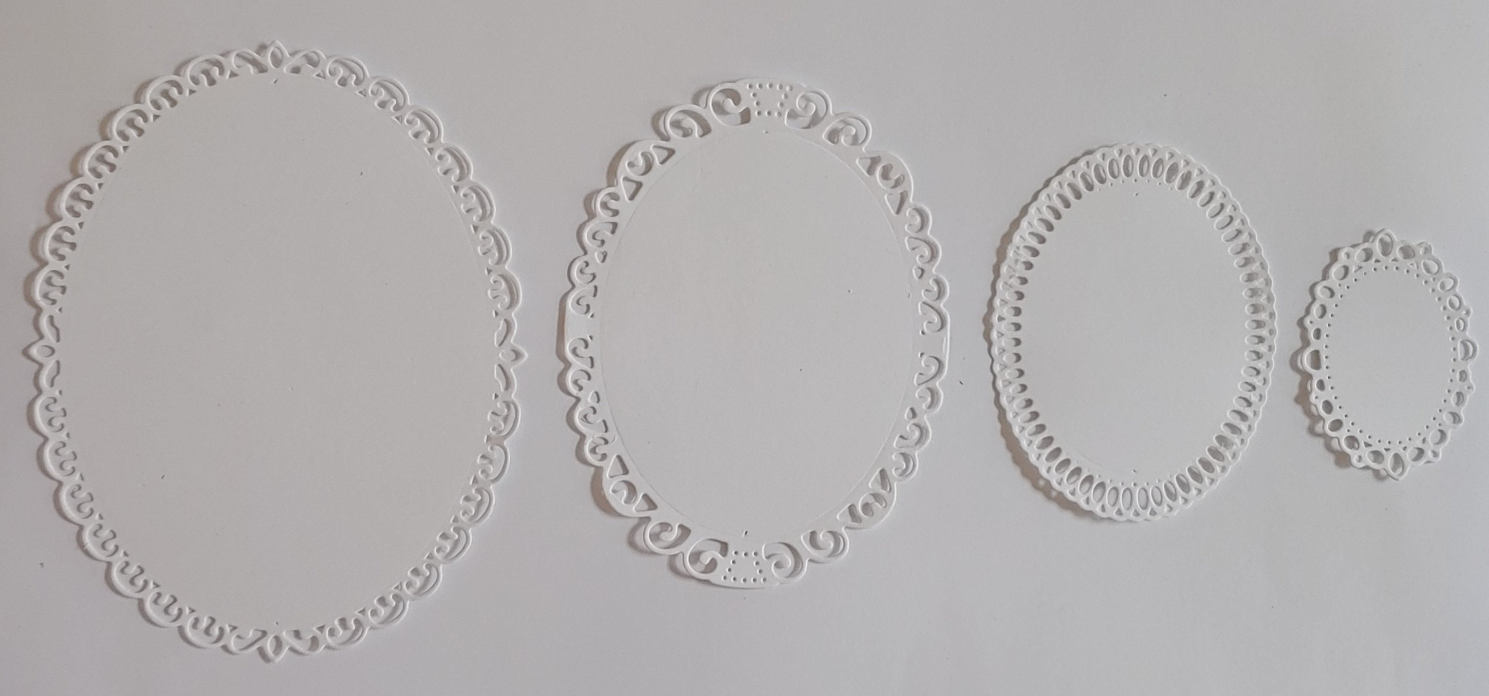 Lace Edge Oval Cardstock Frames: Scrapbooking Die Cuts - Etsy