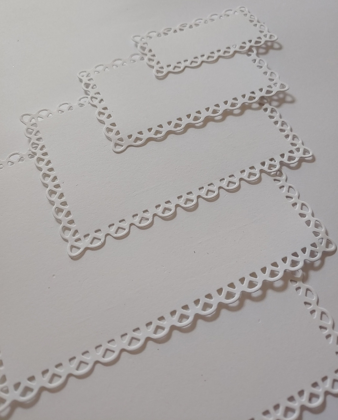 Lace Edge Cardstock Frames: Nesting Die Cut Rectangles, Scrapbooking (5 Piece) - Etsy