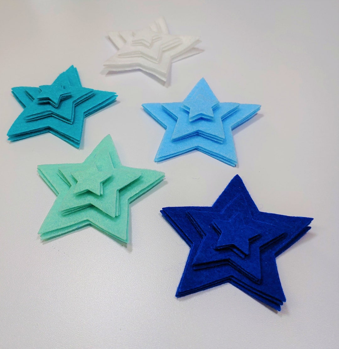45 Felt Star Die Cuts: Crafting & Sewing Applique Shapes - Etsy