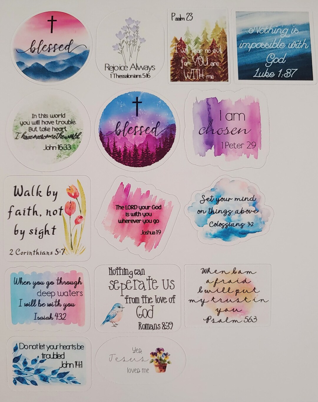Inspirational Bible Verse Stickers: Waterproof Christian Decals - Etsy