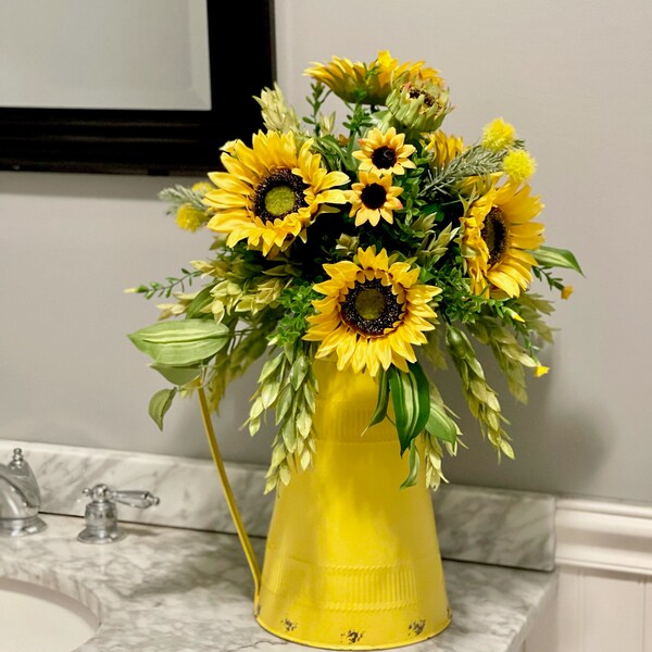 Sunflower Pitcher - Etsy