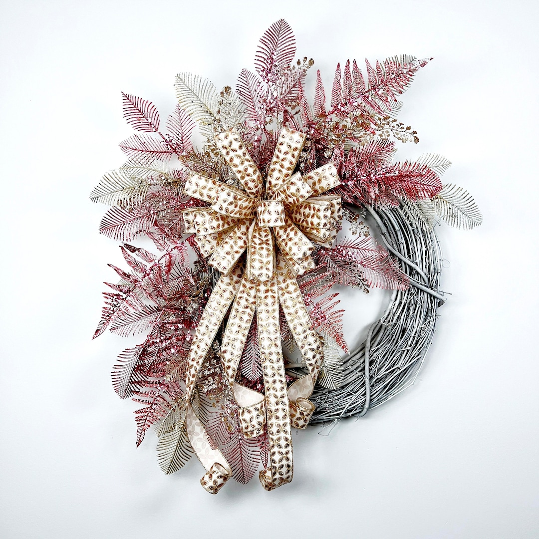 Rose Gold Winter Wreath - Etsy
